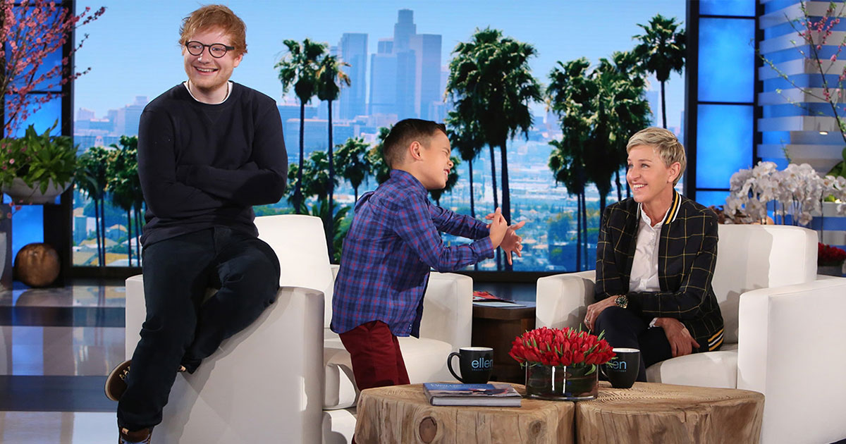 Boy Sang Ed Sheeran’s Song On The Ellen Show And Had No Idea The Singer ...