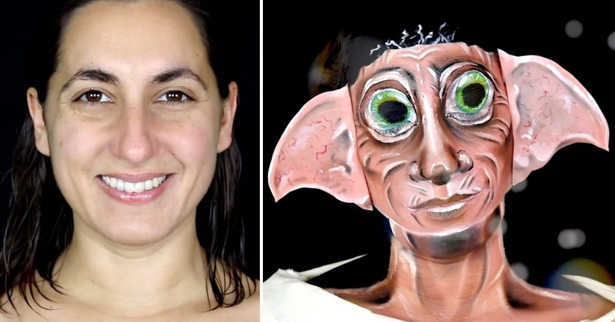 Makeup Artist Transformed Herself Into Dobby The House Elf