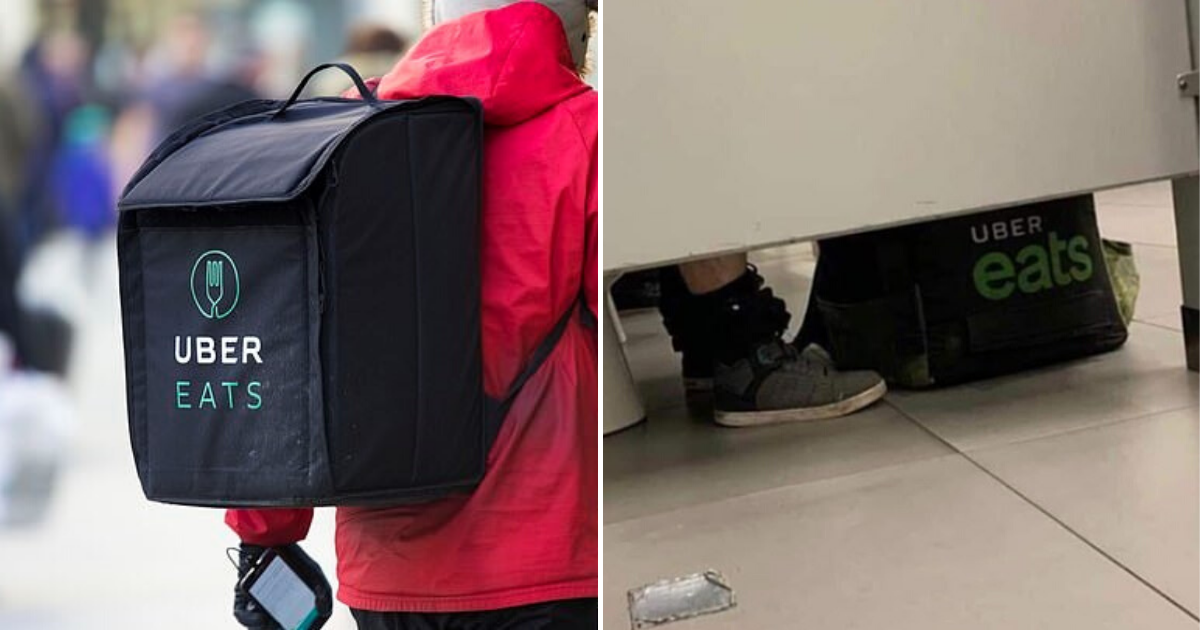 UberEats Driver Caught Placing Delivery Bag On The Toilet Floor While ...