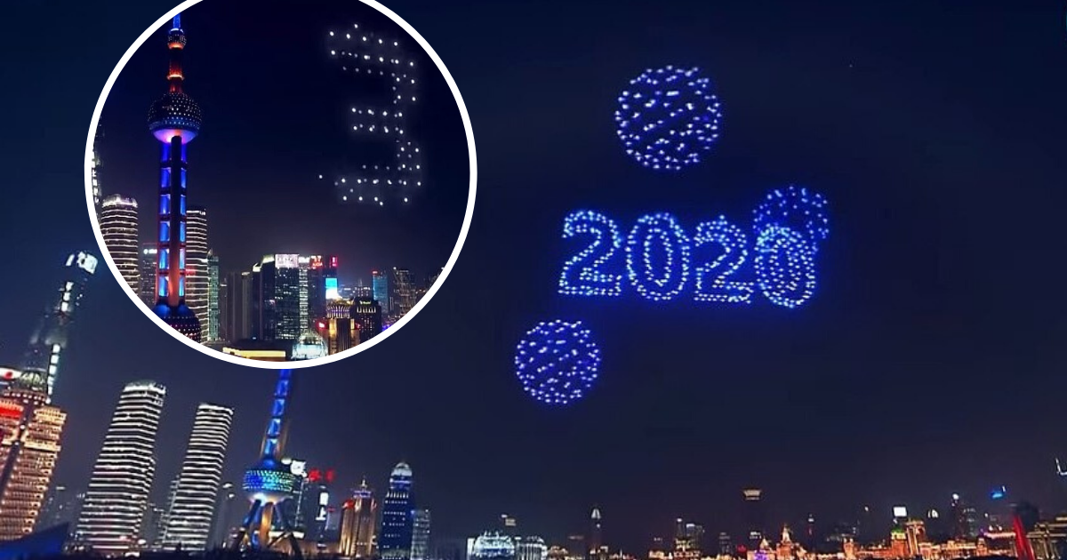 Shanghai Traded New Year Eve's Fireworks Display For A Midair Drones ...