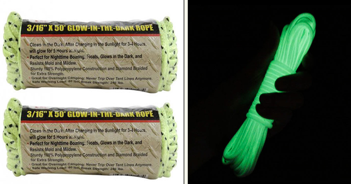 Glow-In-The-Dark Tent Ropes To Prevent People From Tripping Over Them ...