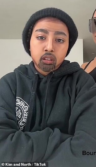 Exclusive North West Uses Special Fx Makeup To Transform Into Her Dad